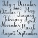 Months of the Year Clip Art, Months of the Year Word Art, Digital Clip ...