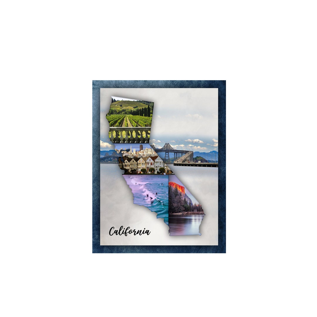 California Scrapbook Template, Digital Scrapbook Template, California ...