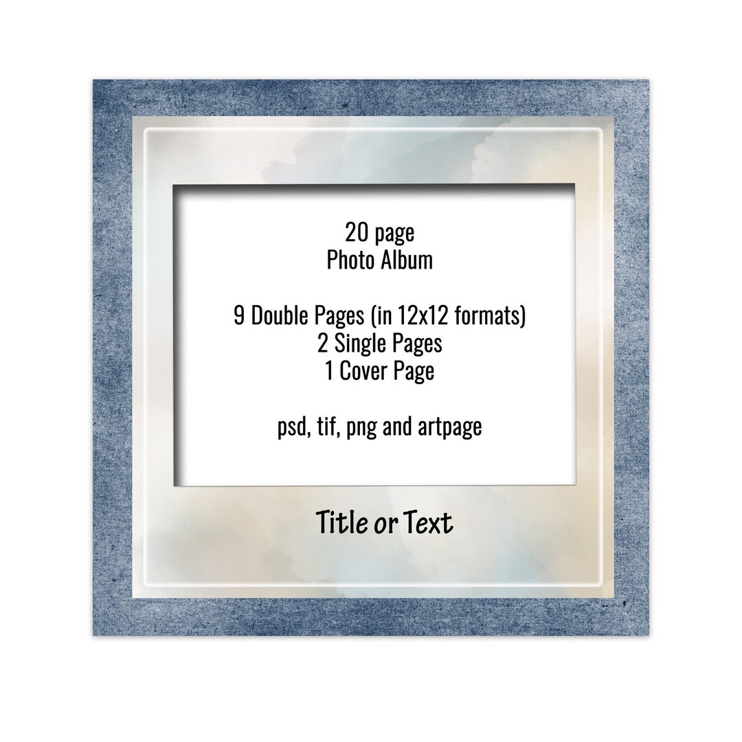 Album 1, Digital Scrapbook Templates, Digital Photo Album, Digital ...