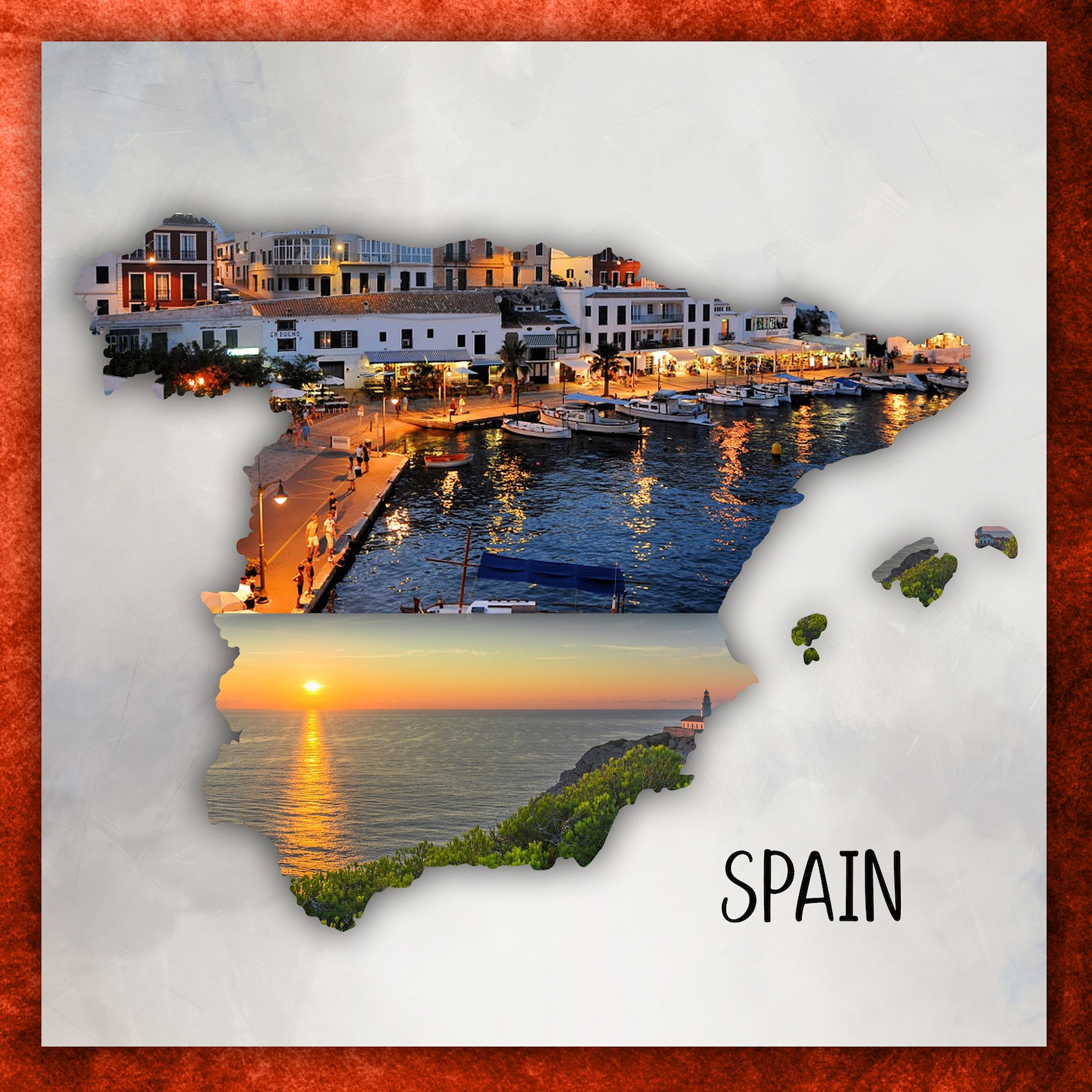Spain Scrapbook Template, Digital Scrapbook Template, Spain Scrapbook ...
