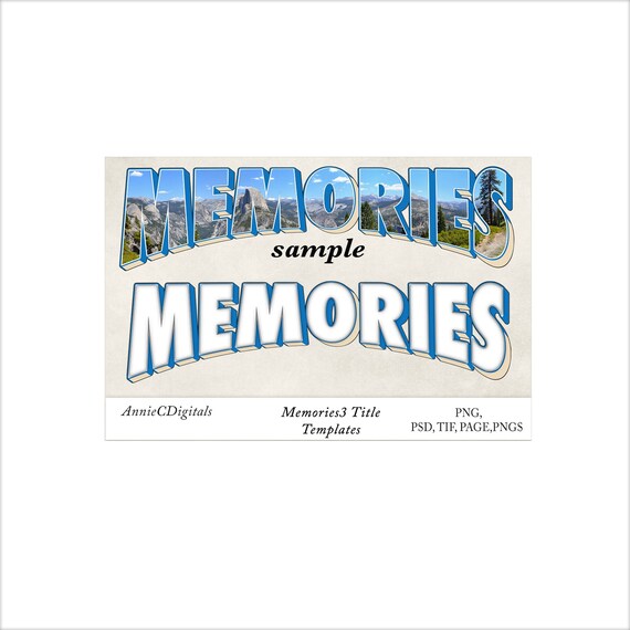 3D Photo Title Template Memories Photo Template 3D Template - Etsy