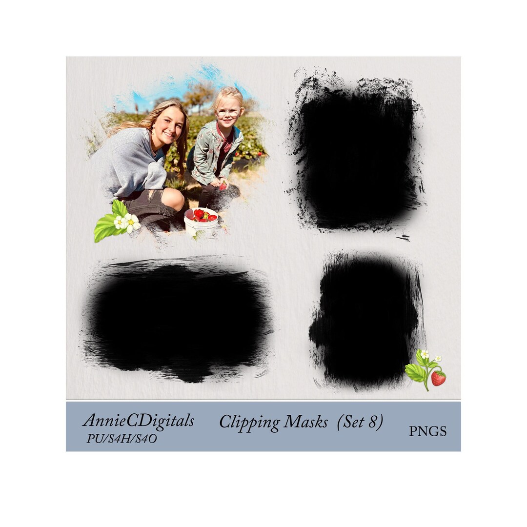 Clipping Masks (set 8), Digital Clipping Masks, Digital Scrapbook ...