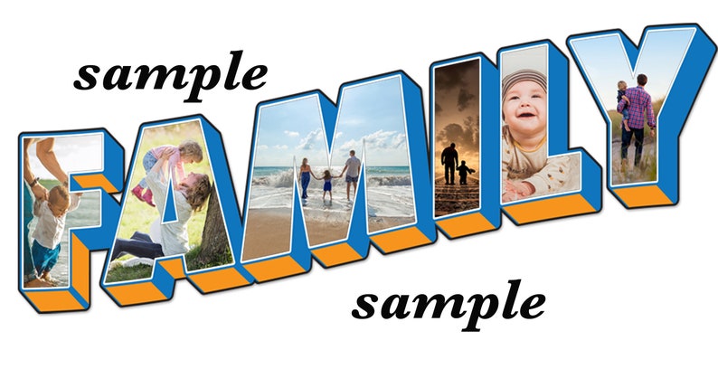 3D Photo Title Template, Family Photo Template, 3D Template, Scrapbook ...