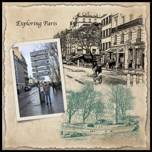 Paris Photoshop Brushes, Sketches, Paris Overlays, Paris Street Scenes ...