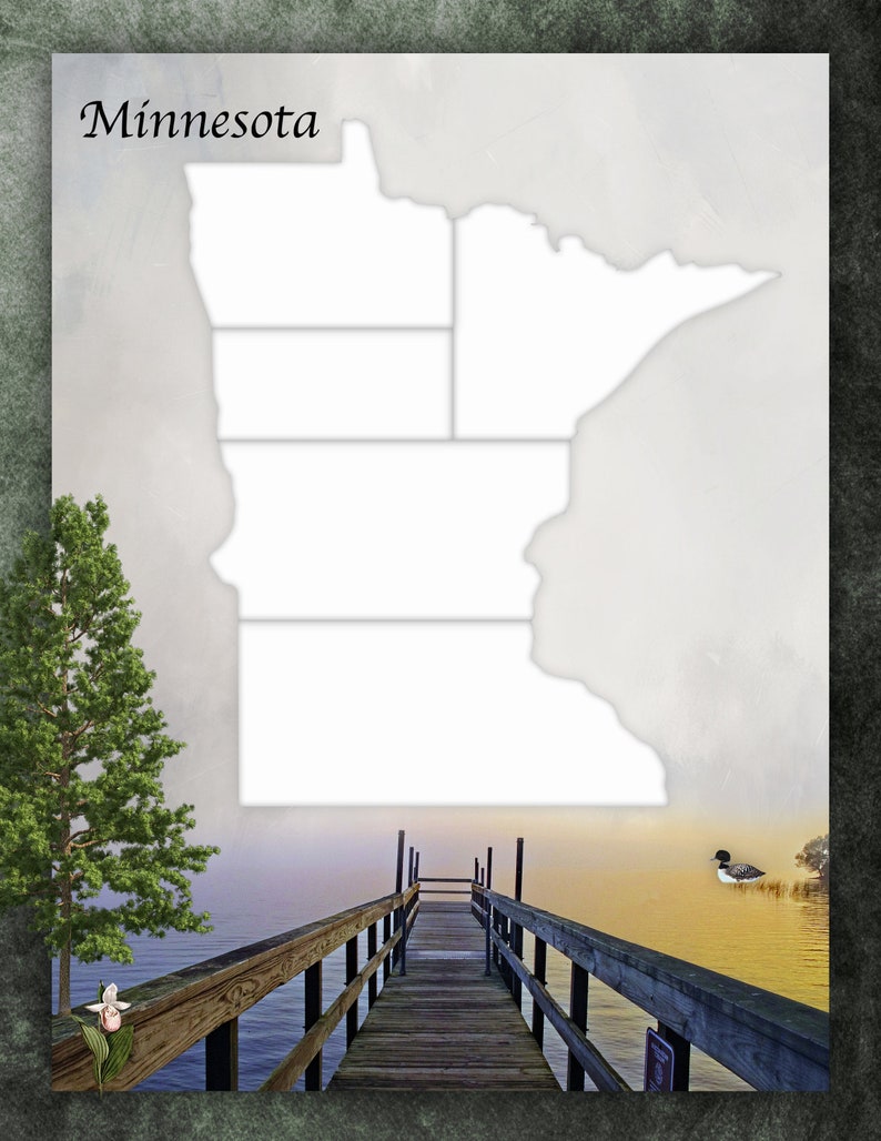 Minnesota Scrapbook Template Digital Scrapbook Template - Etsy