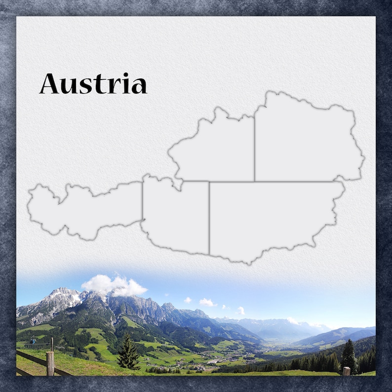 Austria Scrapbook Template, Austria Scrapbook Page, Austria Wall Art ...