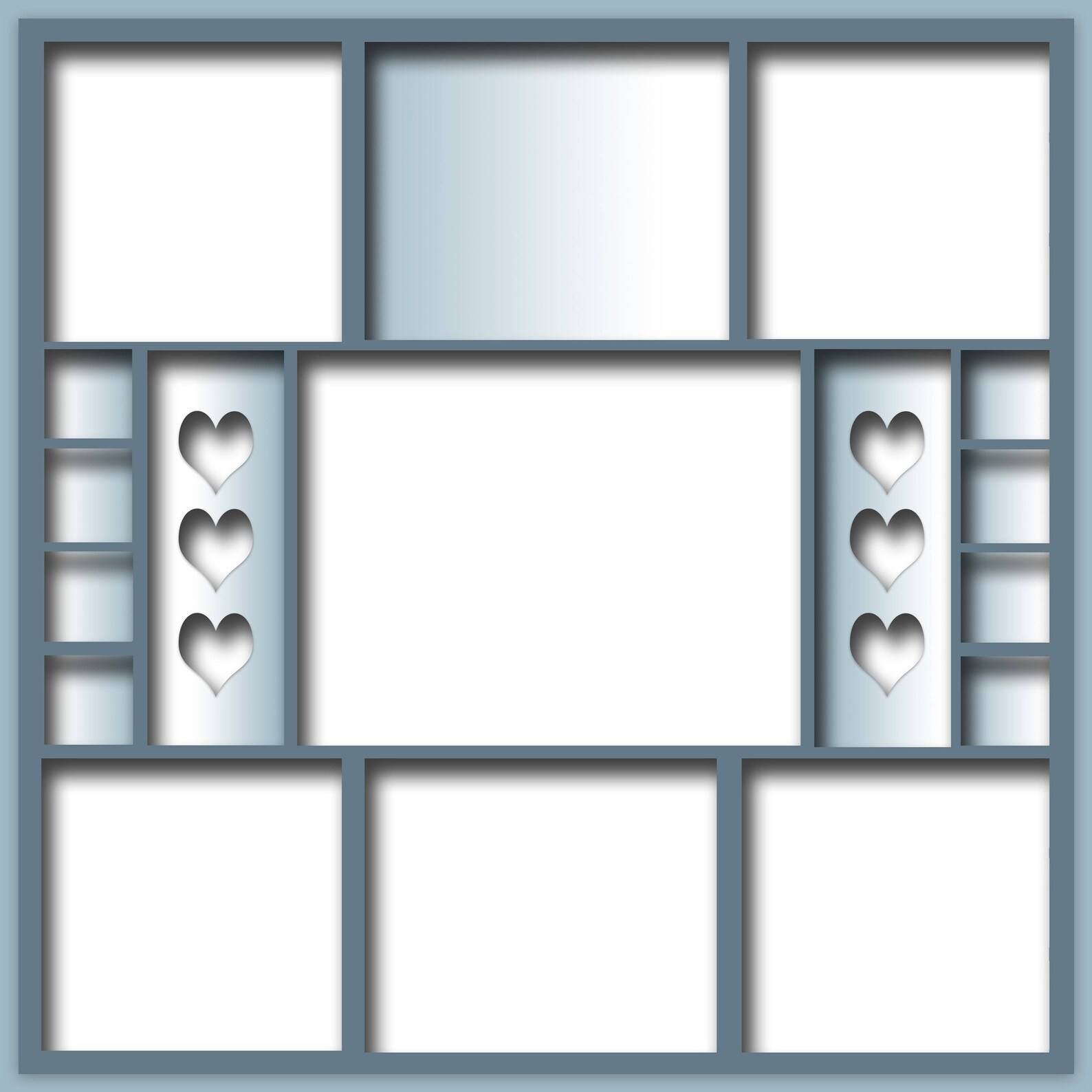 12x12 Digital Scrapbook Template (160) - Etsy