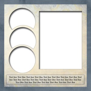 Digital Scrapbook Double Page Template, Digital Double Page Template ...