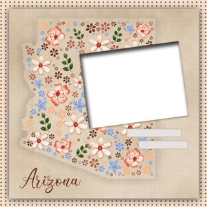Arizona Scrapbook Template, Digital Scrapbook Template,arizona ...