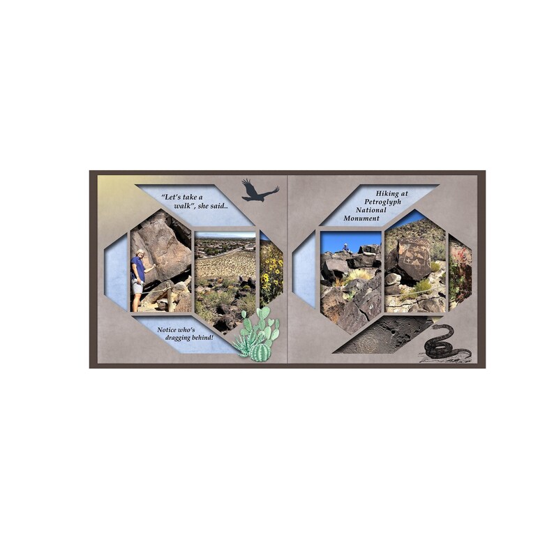 Digital Scrapbook, Double Page Template, Digital Double Page, Memory ...