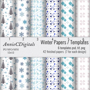 Digital Scrapbooking Paper Templates, Digital Scrapbook Paper, Digital ...