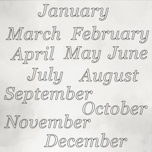 Months of the Year Clip Art, Months of the Year Word Art, Digital Clip ...