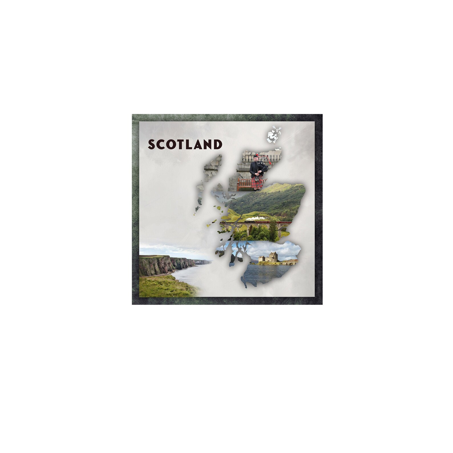 Scotland Scrapbook Template, Digital Scrapbook Template, Scotland ...