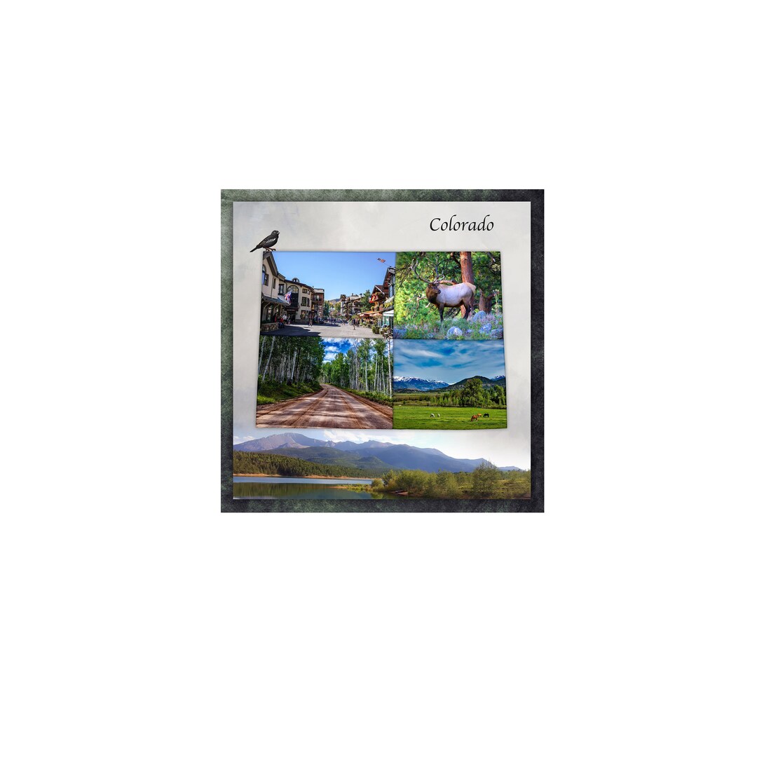 Colorado Scrapbook Template, Digital Scrapbook Template, Colorado ...