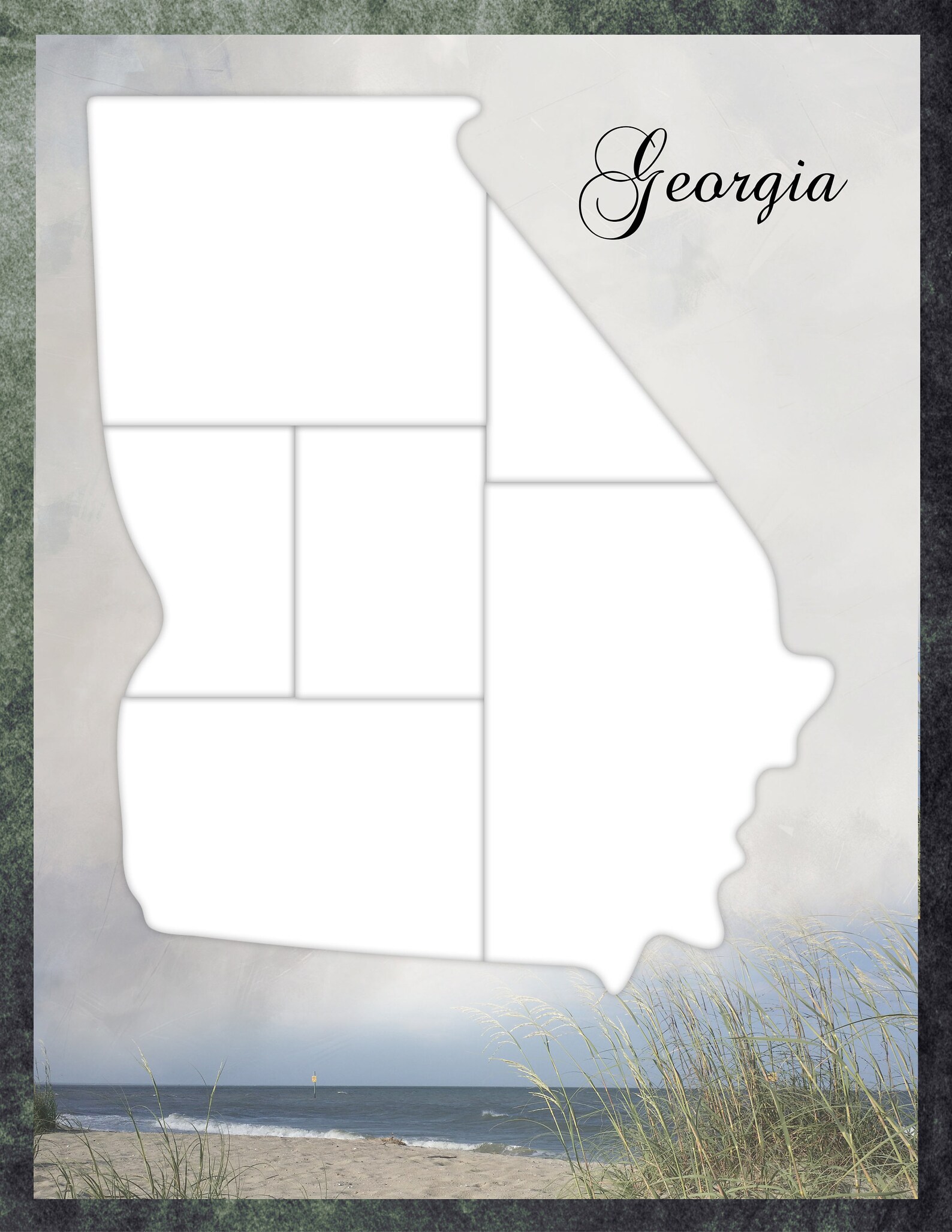 Georgia Scrapbook Template Digital Scrapbook Template | Etsy