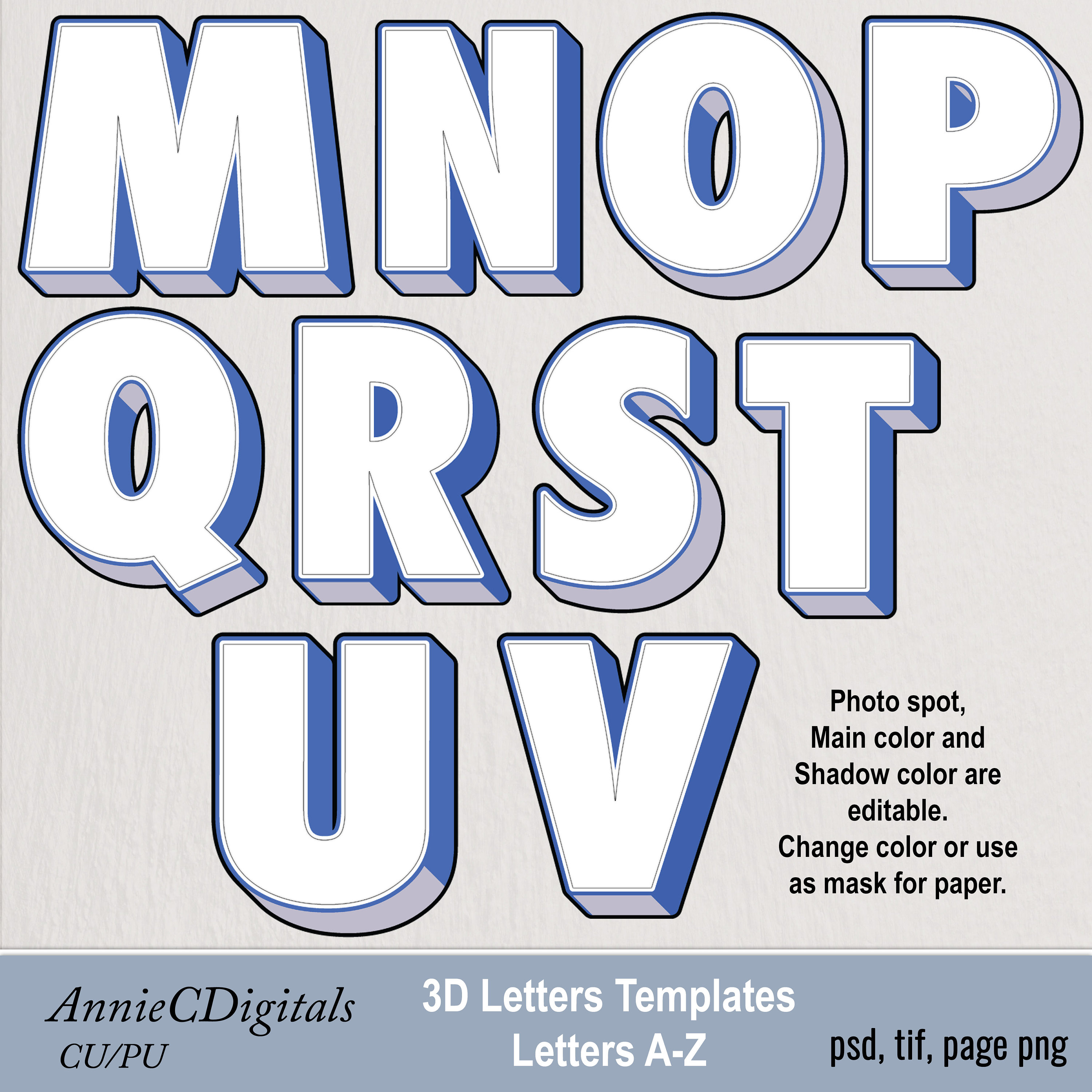 3D Digital Alphabet Letter Templates, 3-D Digital Alphabet Letter ...