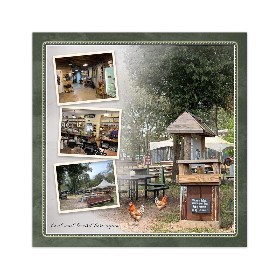 Scrapbook Template, Digital Scrapbook Template, Digital Scrapbook Page ...