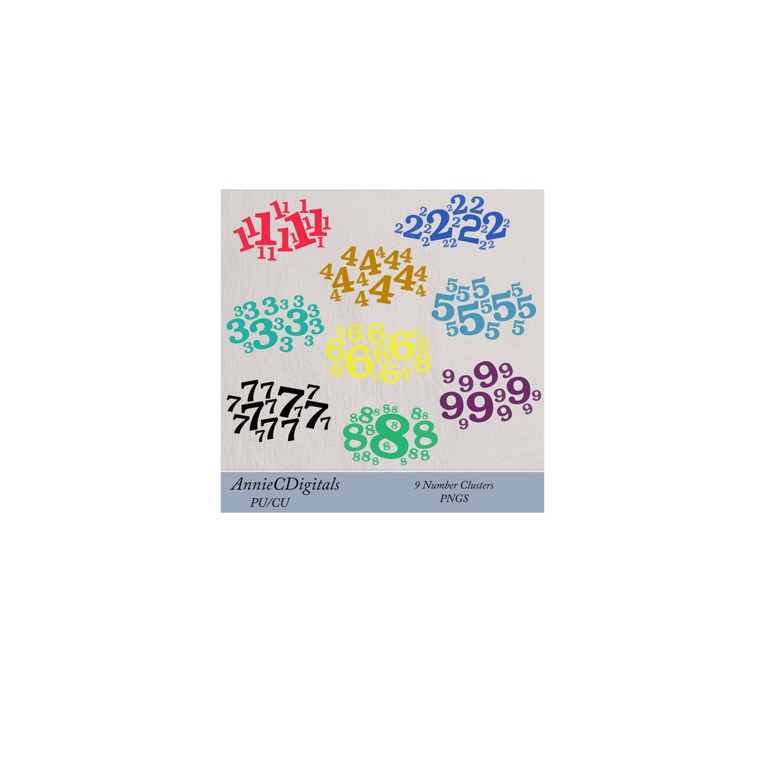 Numbers Word Art, Numbers Word Cloud, Scrapbook Clip Art, Numbers Word ...