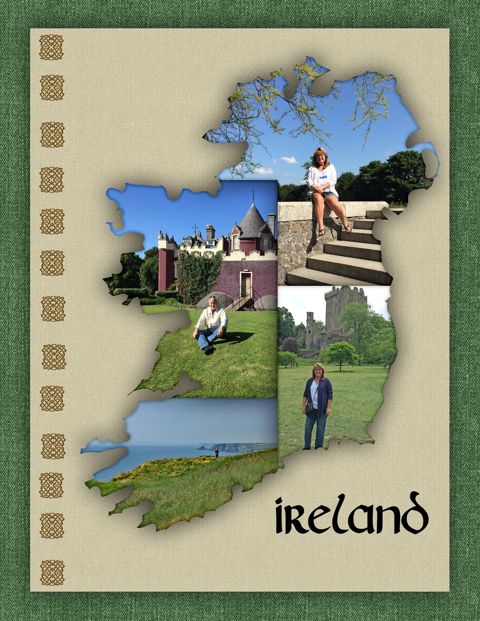 Ireland Scrapbook Template, Digital Scrapbook Template, Ireland ...