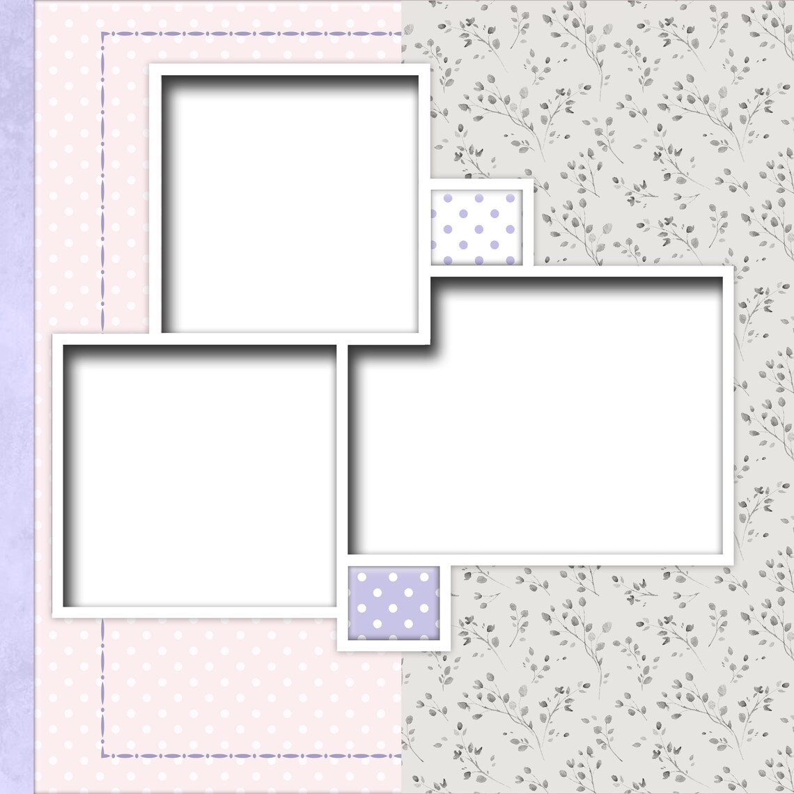 Scrapbook Templates Digital Scrapbook Template Scrapbook - Etsy