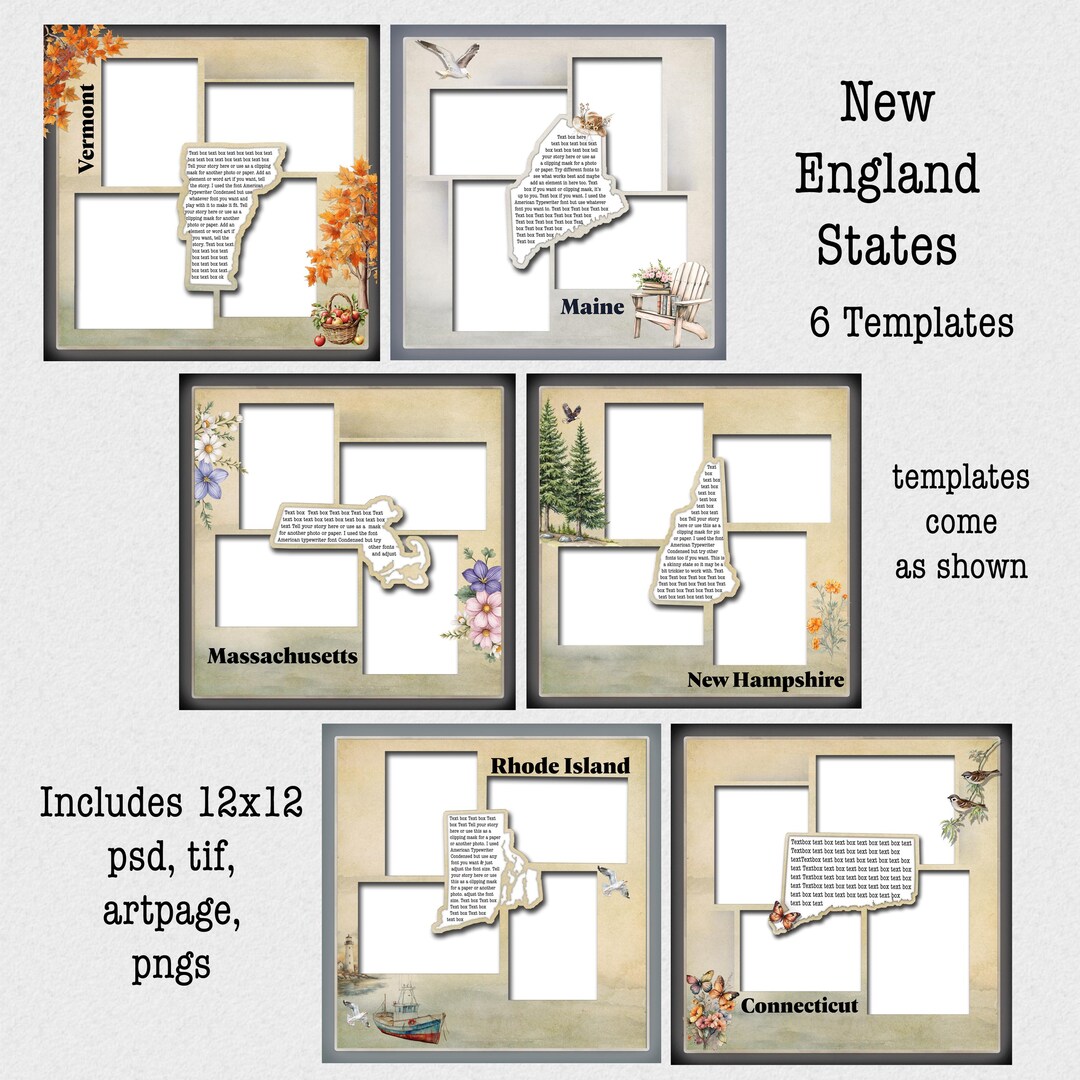 Maine, New Hampshire, Vermont, Massachusetts, Connecticut, Rhode Island ...