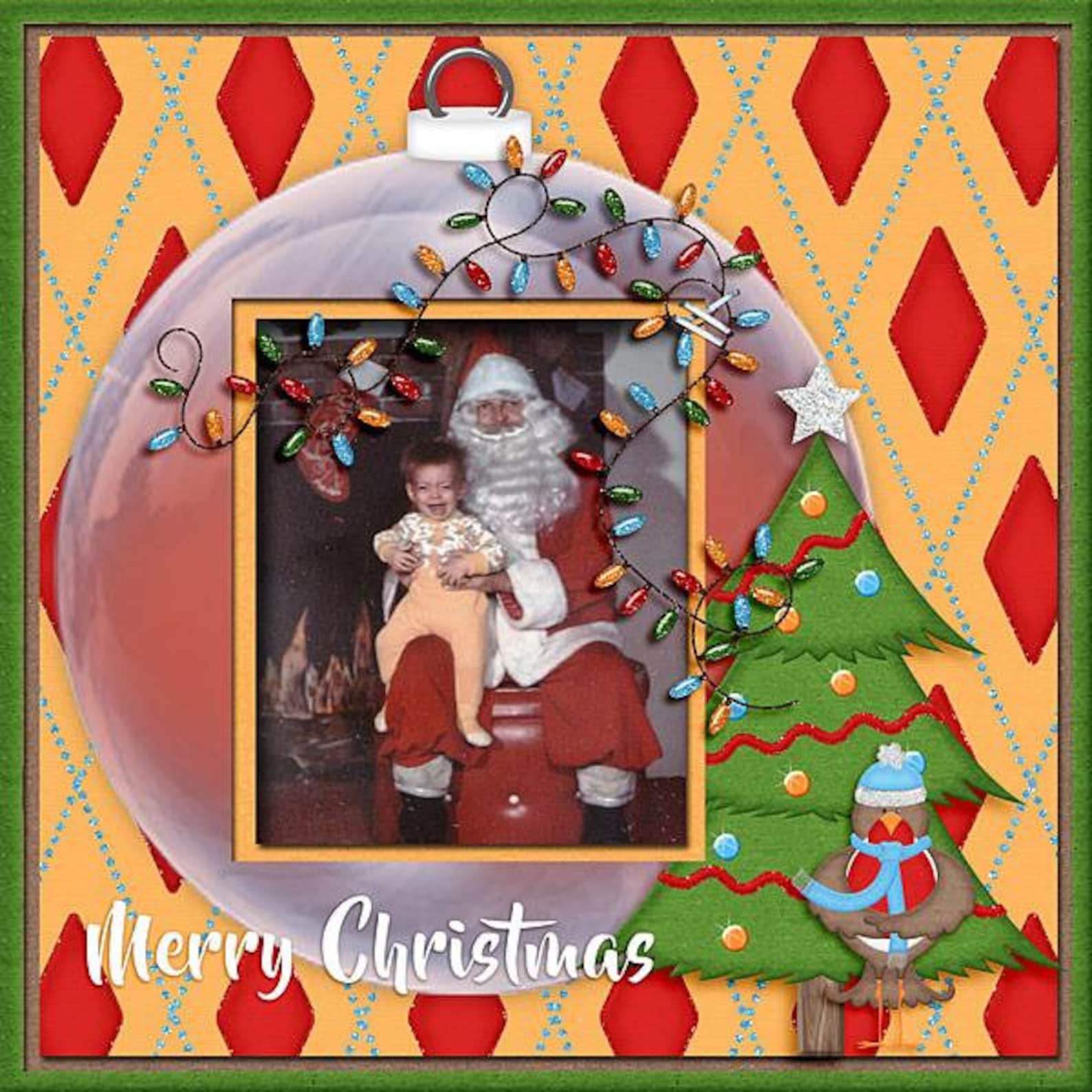 12x12 Digital Christmas Templates (305,307,303,308,309) - Etsy