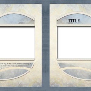 Digital Scrapbook Double Page Template, Digital Double Page Template ...