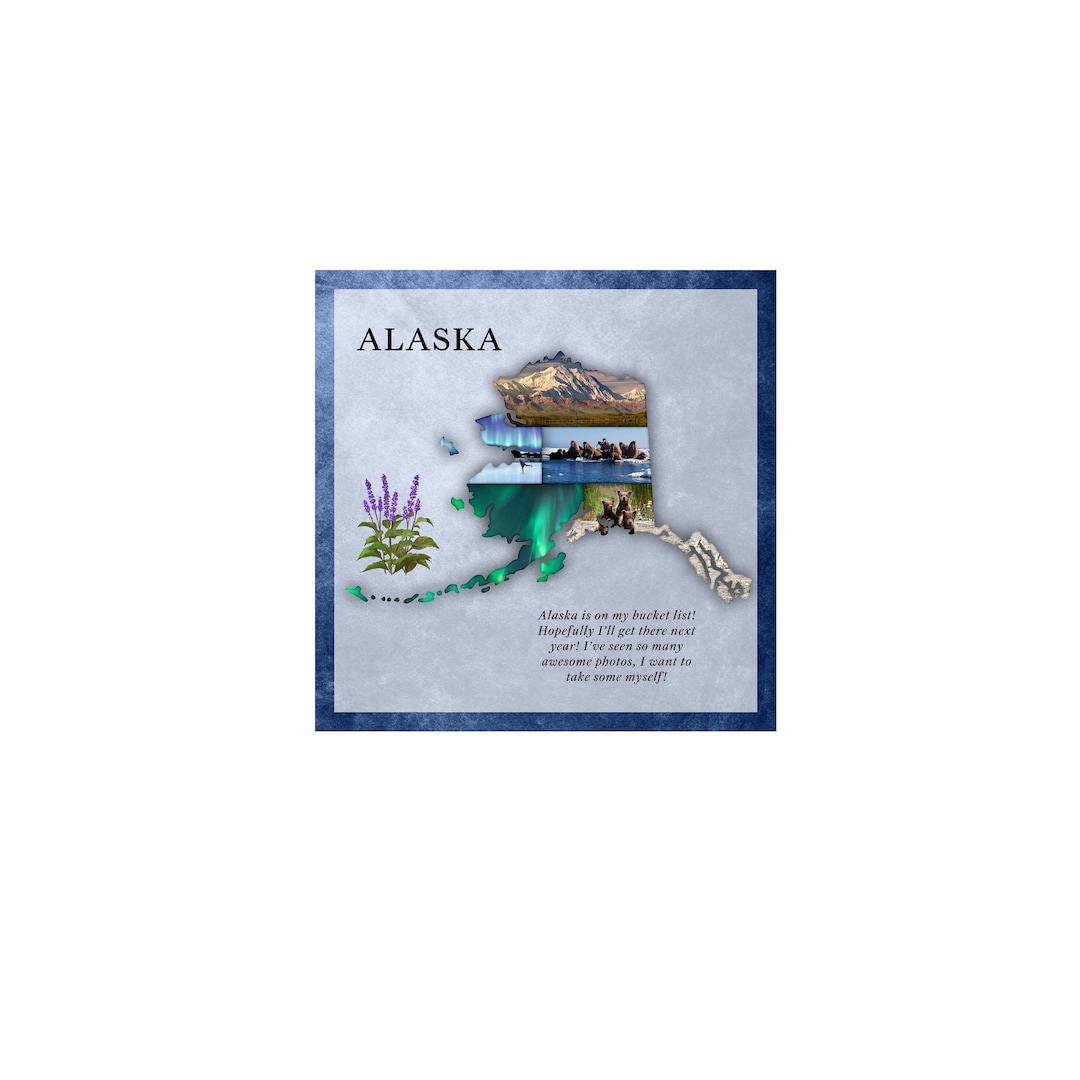 Alaska Scrapbook Templates, Digital Scrapbook Template, Alaska ...
