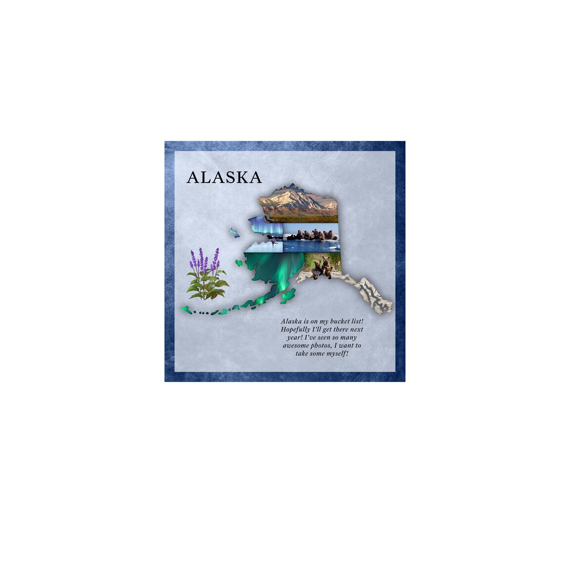 Alaska Scrapbook Templates Digital Scrapbook Template Alaska - Etsy