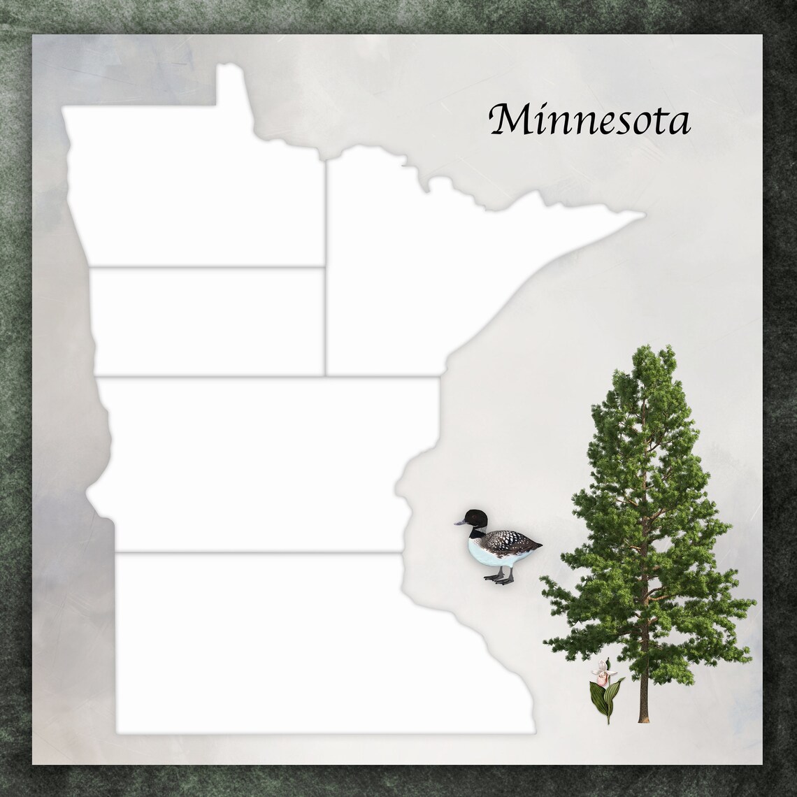 Minnesota Scrapbook Template Digital Scrapbook Template | Etsy