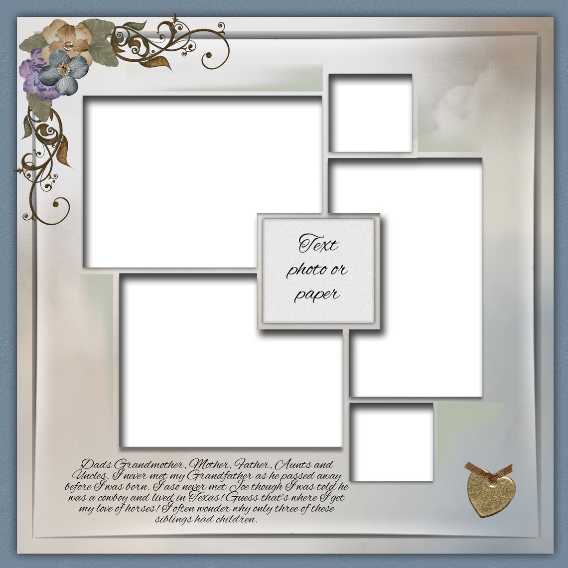Scrapbook Templates Digital Scrapbook Template Scrapbook - Etsy