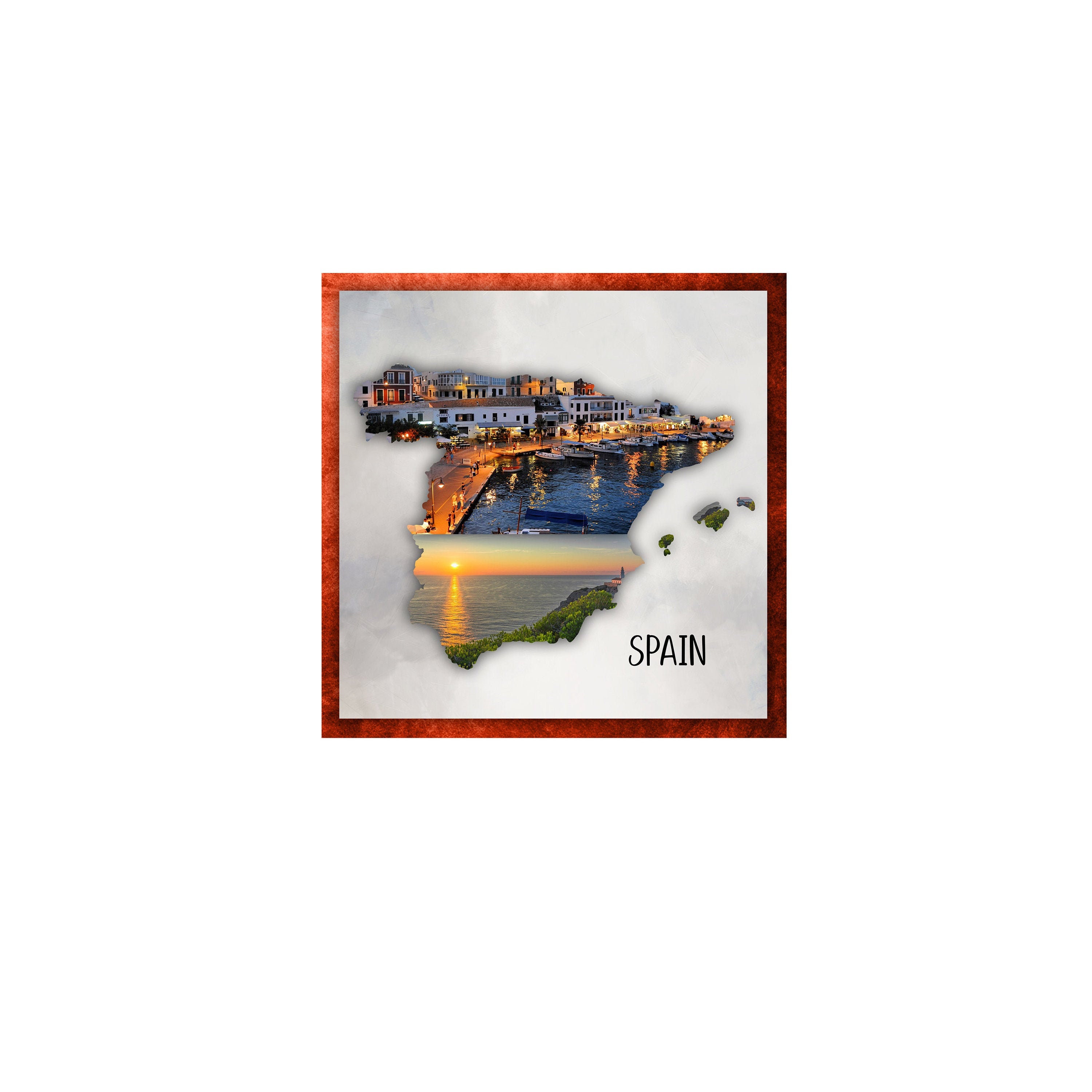 Spain Scrapbook Template Digital Scrapbook Template Spain | Etsy