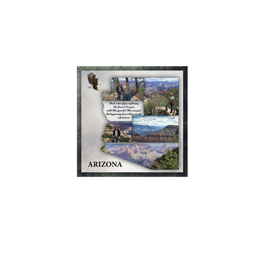 Arizona Scrapbook Template, Digital Scrapbook Template, Arizona ...