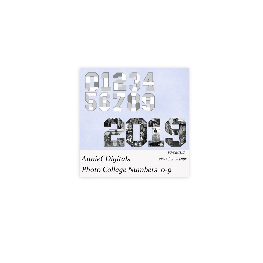 Photo Collage Numbers 0-9 - Etsy