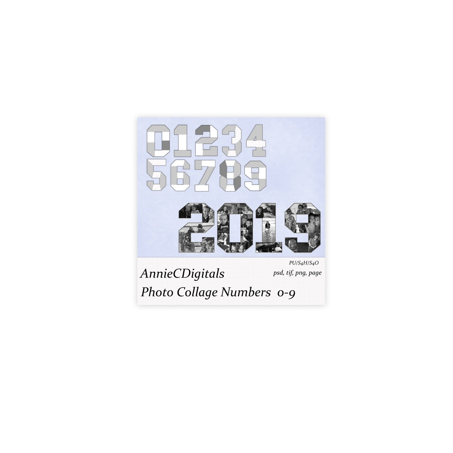 Photo Collage Numbers 0-9 - Etsy