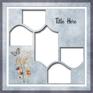 Scrapbook Template Digital, Digital Scrapbook Template, Scrapbook ...