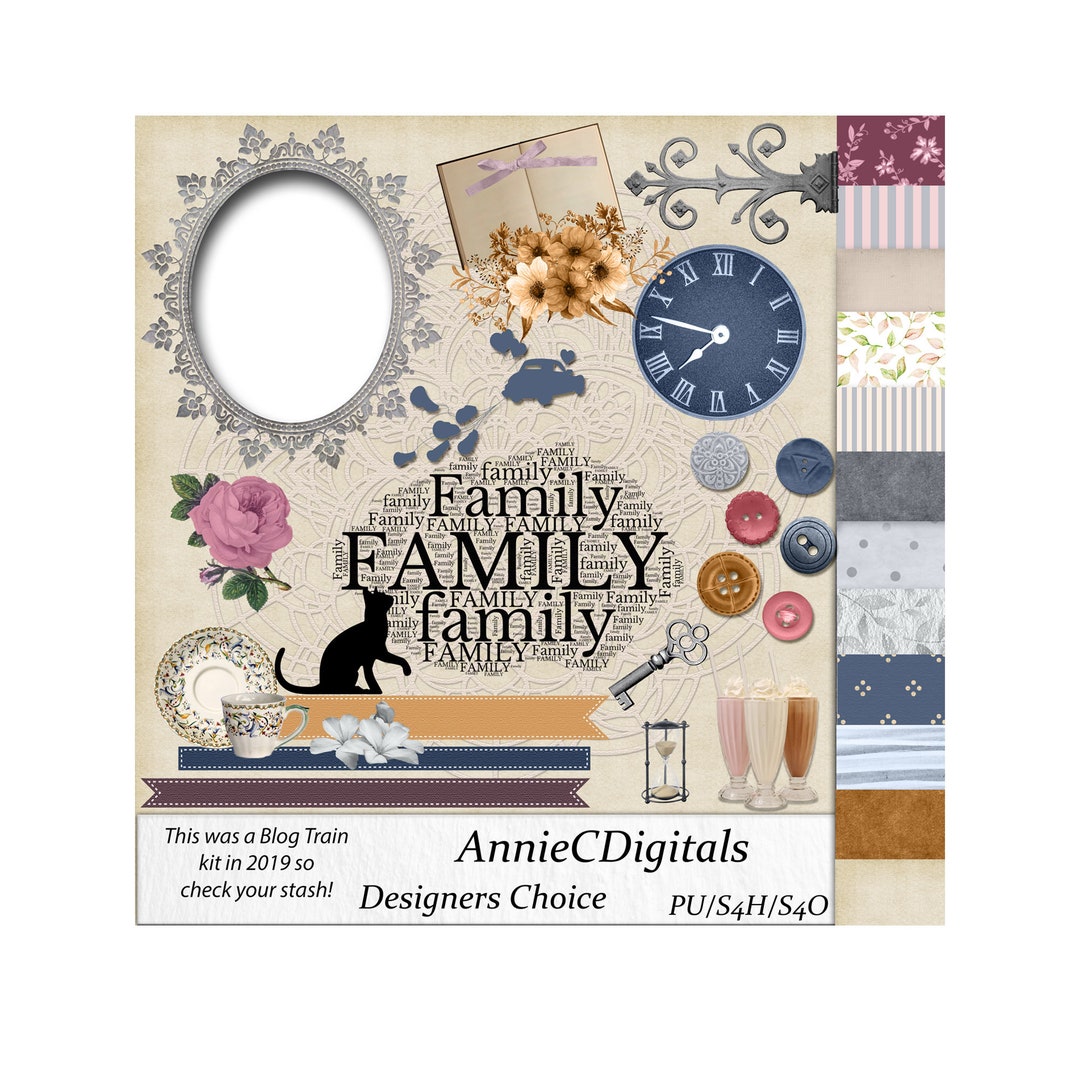 Family History Scrapbook Kit, Family Scrapbook Kit, Digital Scrapbook ...