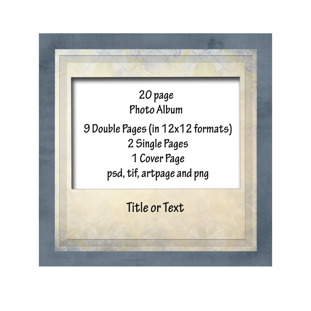 Album 2, Digital Scrapbook Templates, Digital Photo Album, Digital ...