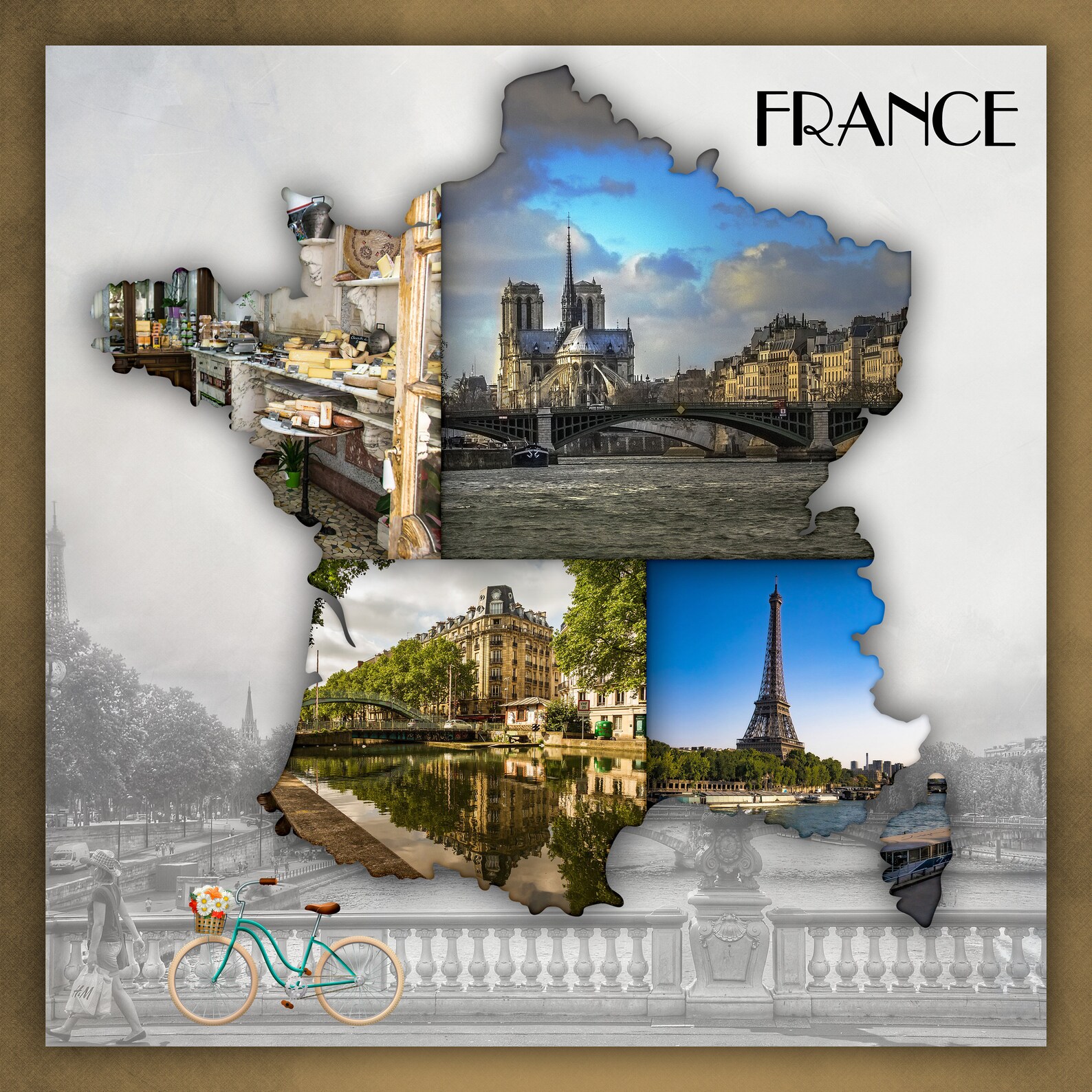 France Scrapbook Template Digital Scrapbook Template France - Etsy
