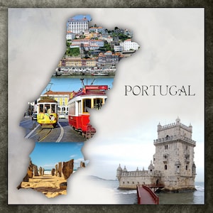 Portugal Scrapbook Template, Portugal Scrapbook Page, Portugal Wall Art ...