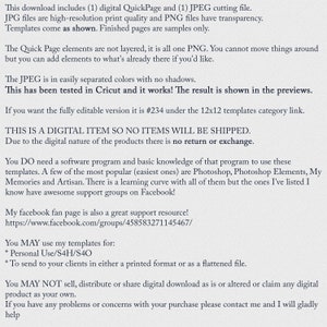 Quick Page Png, JPEG Cut File, Double Page Quick Page, Scrapbook Layout ...