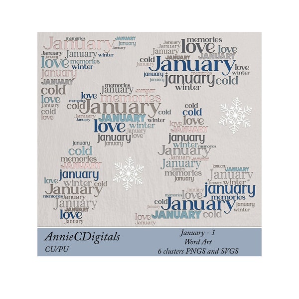 January Clip Art - Etsy