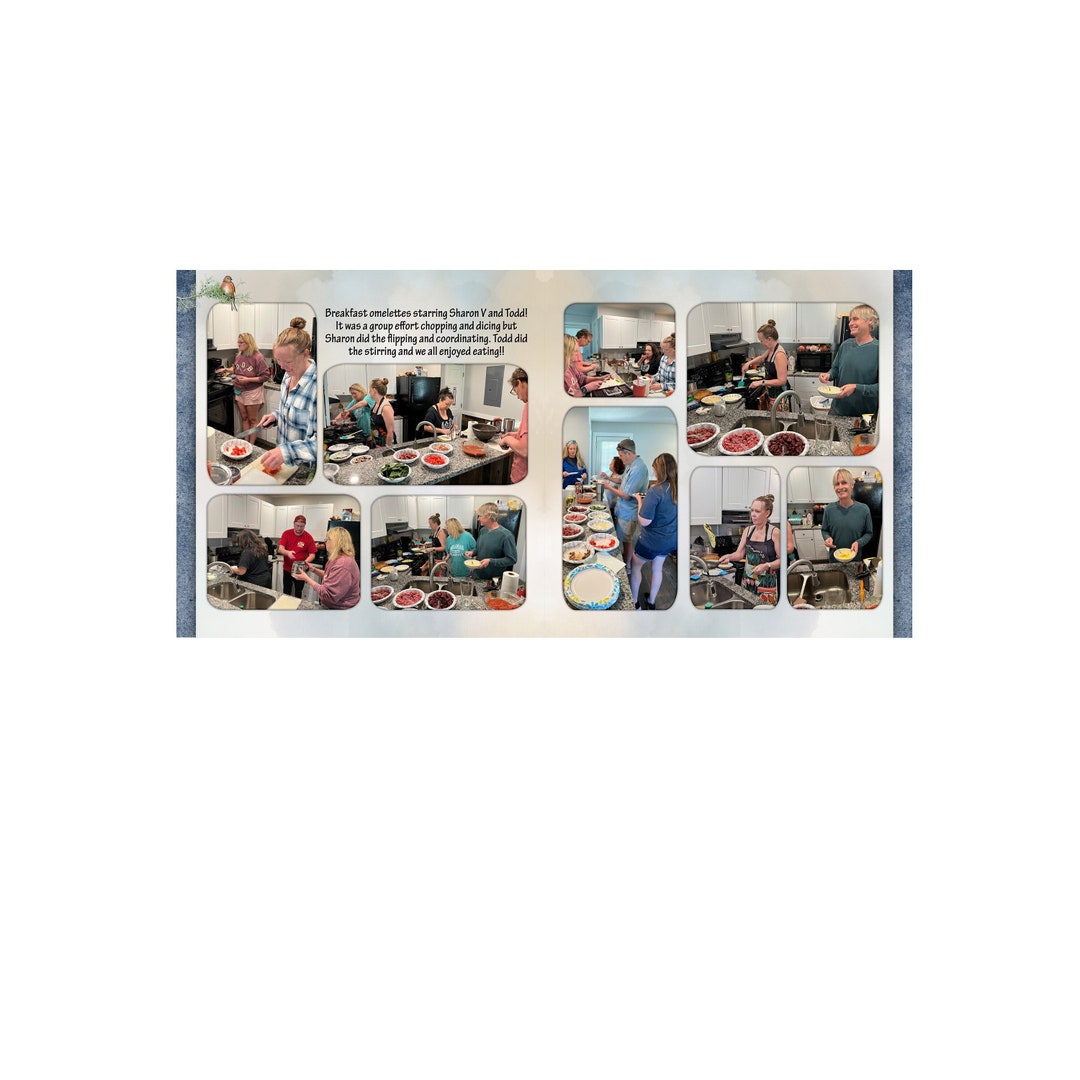 Digital Scrapbook Double Page Template, Digital Double Page Template ...