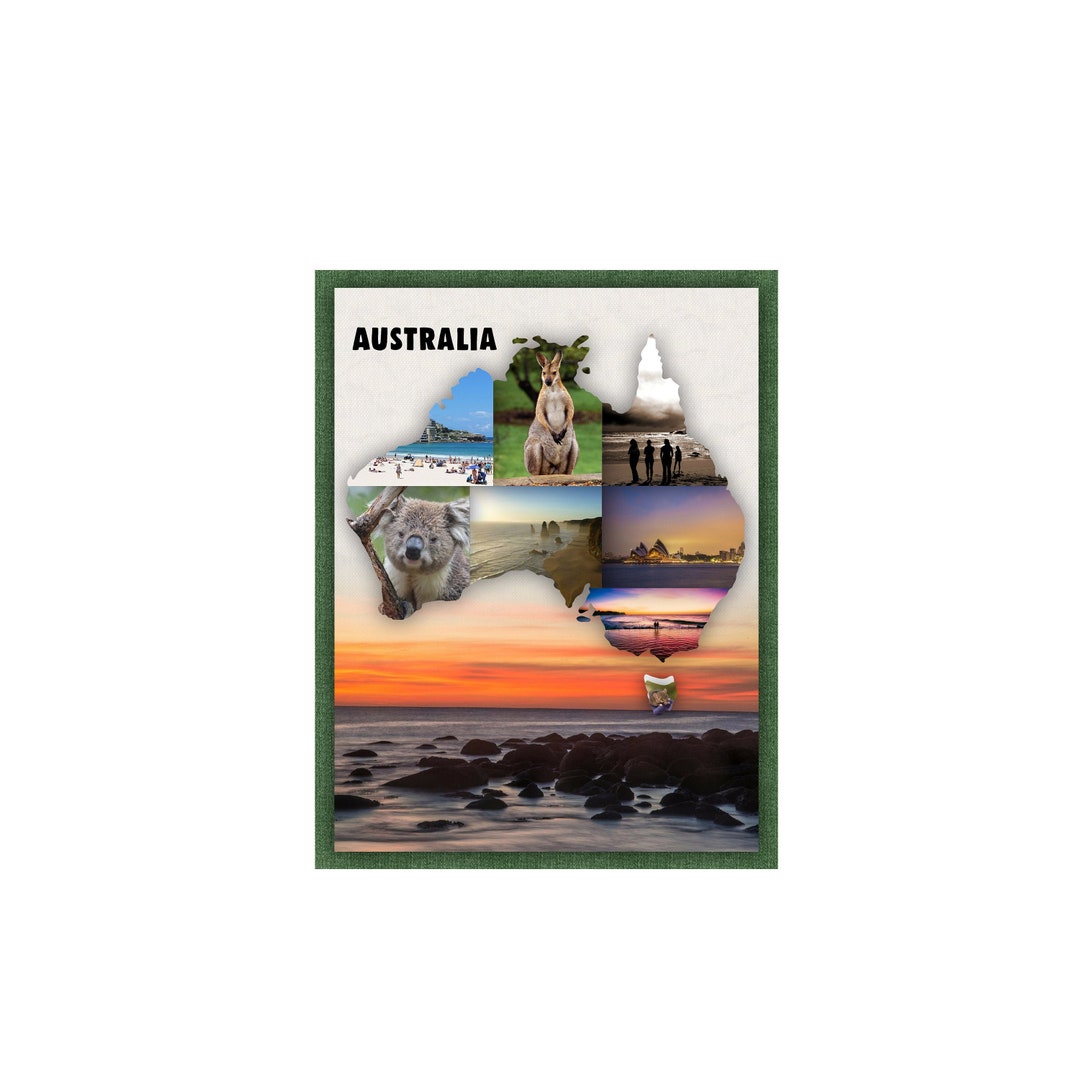 Australia Scrapbook Template, Digital Scrapbook Template, Australia ...