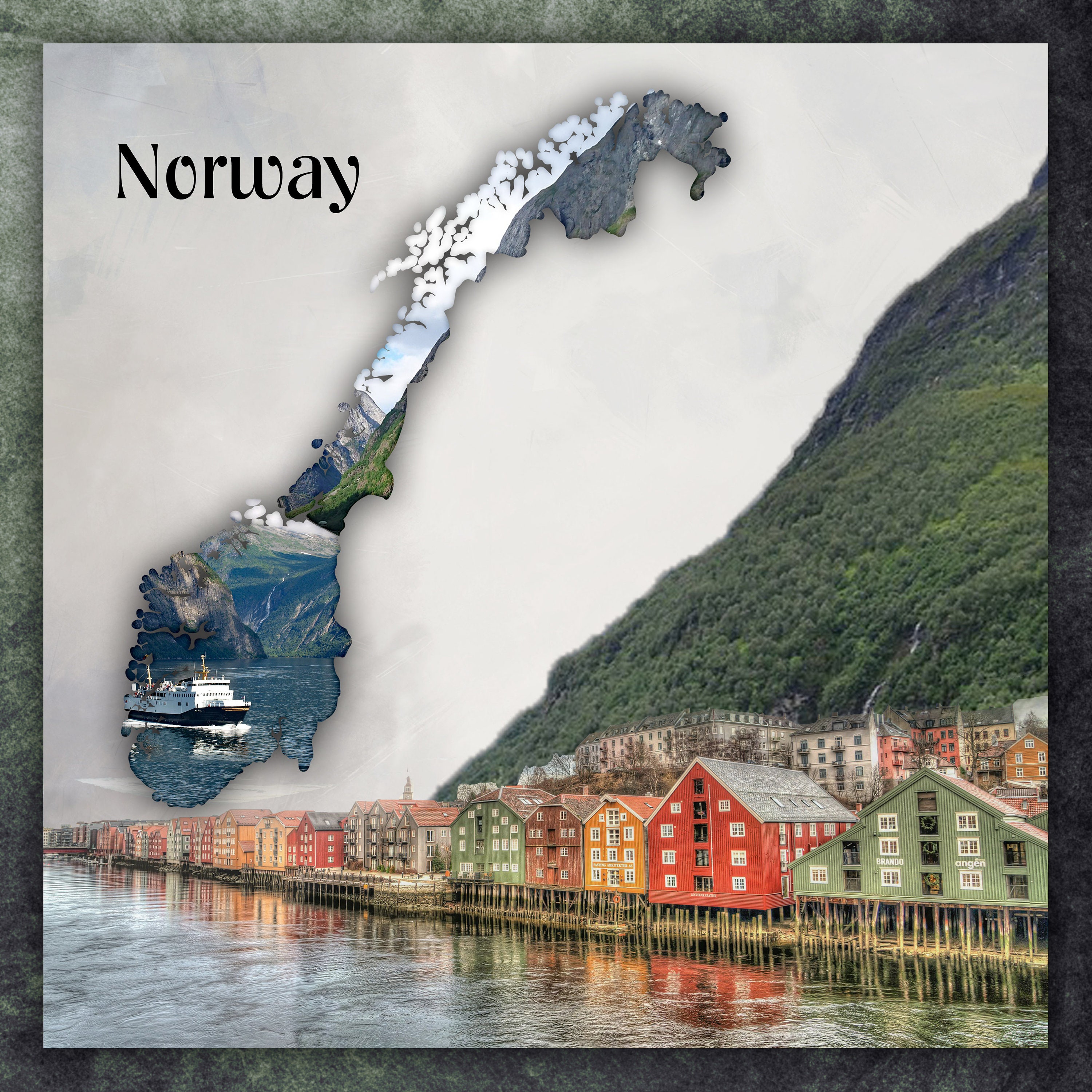 Norway Scrapbook Template Digital Scrapbook Template Norway | Etsy