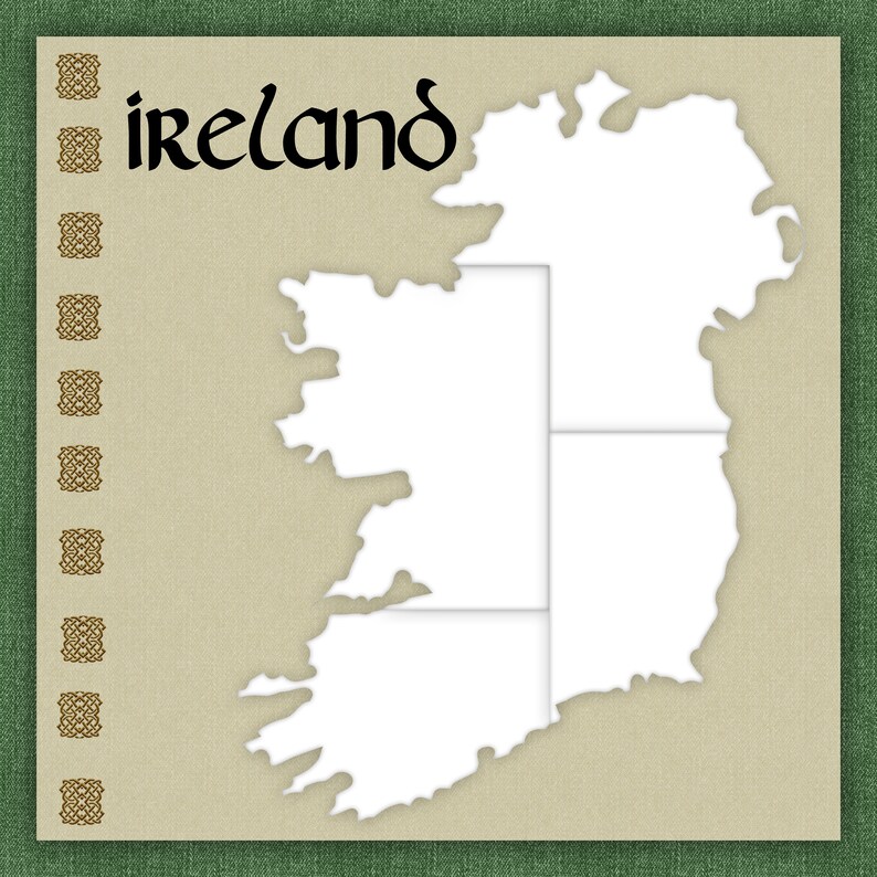 Ireland Scrapbook Template, Digital Scrapbook Template, Ireland ...