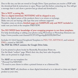 Digital Scrapbook Template, Alphabet Page Template, Scrapbook Collage ...