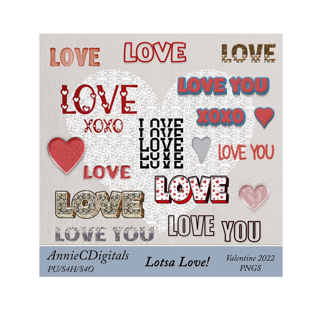 LOVE Word Art, Love Clip Art, Scrapbook Titles, Scrapbook ...