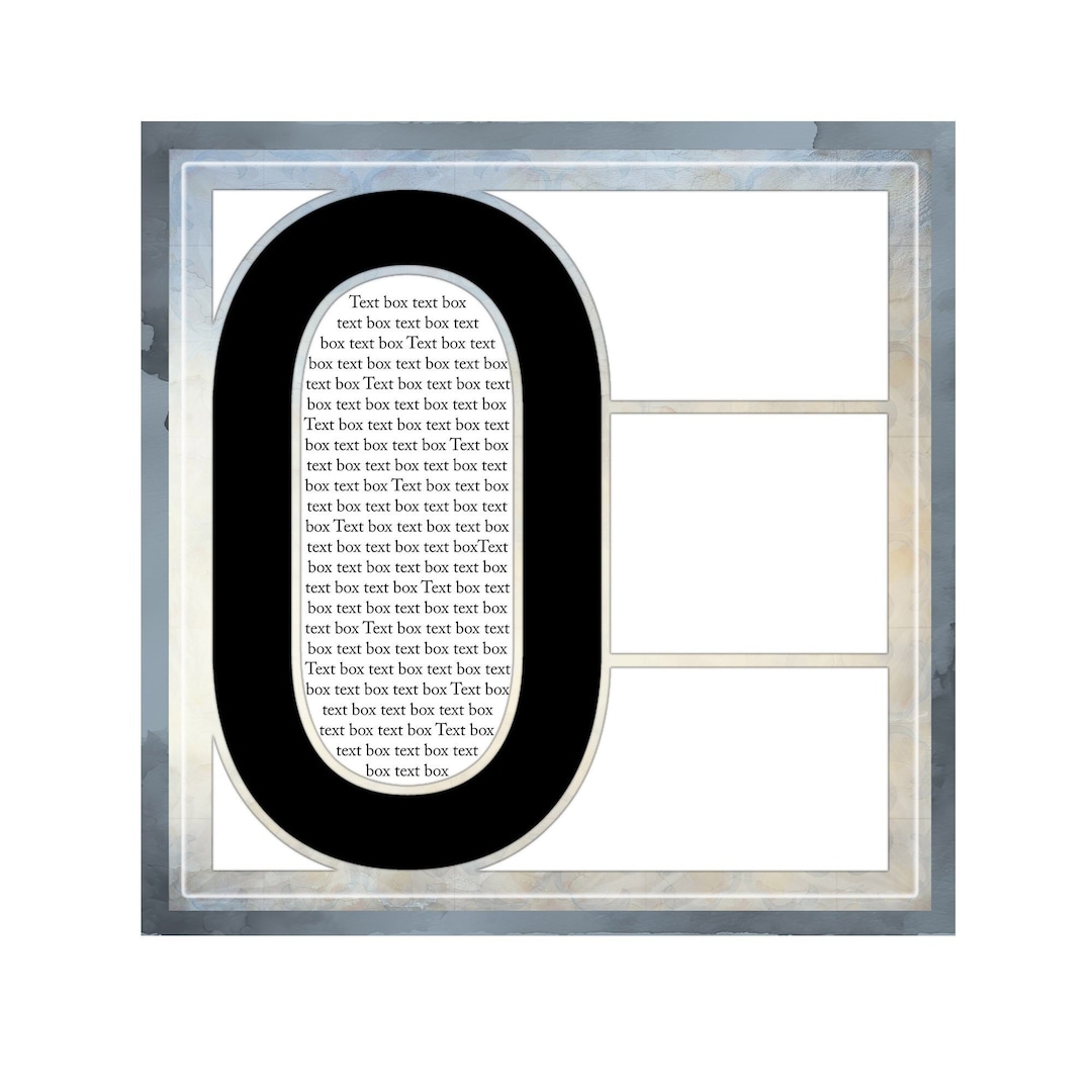 Digital Scrapbook Template, Alphabet Page Template, Scrapbook Collage ...