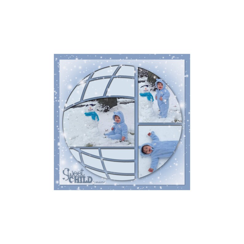 12 x 12 Digital Scrapbook Template 53 | Etsy